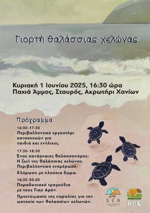 Γιορτή θαλάσσιας χελώνας στον Σταυρό Ακρωτηρίου Χανίων