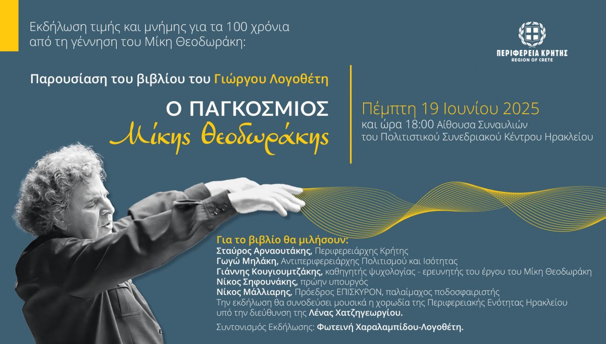 Εκδήλωση τιμής και μνήμης για τα 100 χρόνια από τη γέννηση του Μίκη ...