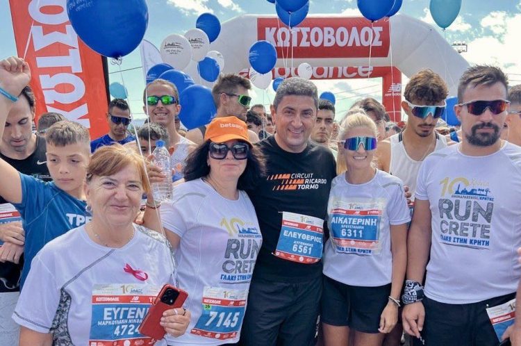 Ο Λευτέρης Αυγενάκης στον 10ο Επετειακό Ημιμαραθώνιο Κρήτης